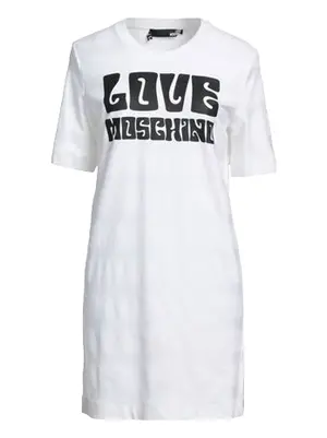 Moschino Mini Cotton T-shirt Dress - White