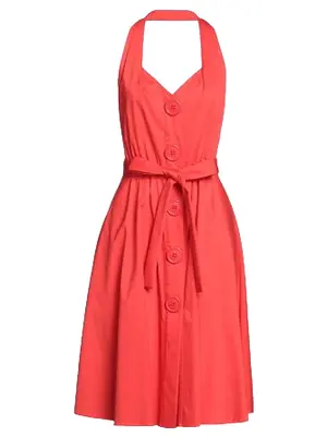 Moschino Midi Flared Dress Red