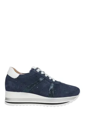 STELE Low-Top Leather Sneakers Dark Blue