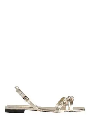 Santoni Platinum Soft Leather Sandals Grey