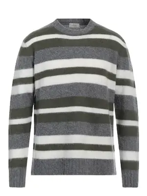 Altea Virgin Wool Striped Sweater - Grey