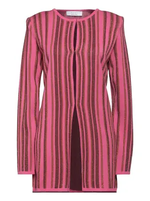 KAOS KAOS Striped Knit Cardigan Fuchsia