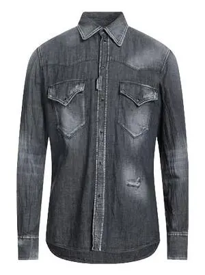 Dsquared2 Denim Shirt Charcoal Size Cotton - Grey