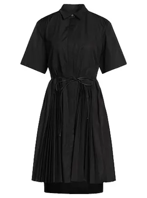GIOVANNI BEDIN GIOVANNI BEDIN Midi Dress With Leather Details Black