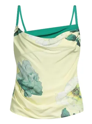 Pinko Floral-print Viscose Camisole - Yellow