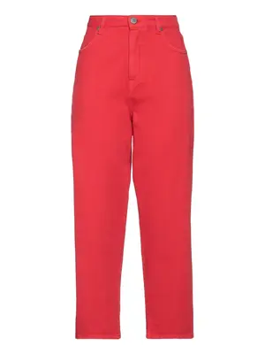 GAËLLE PARIS Tapered High-Waisted Jeans Red