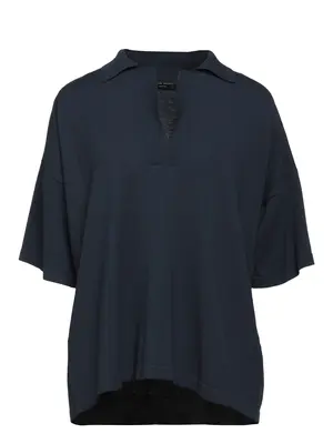 ROBERTO COLLINA ROBERTO COLLINA Classic Collar Knit Top Midnight Blue