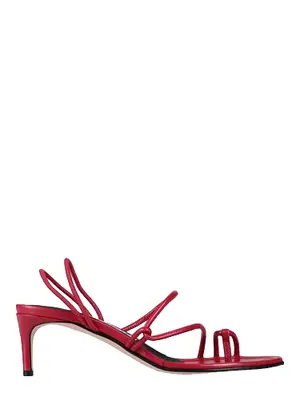 KALLISTÈ Leather Thong Sandals Red
