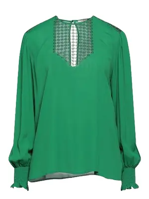 True Royal TRUE ROYAL Chiffon Lace Top Green