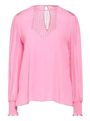 True Royal TRUE ROYAL Chiffon Lace Top Pink