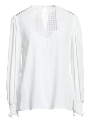 True Royal TRUE ROYAL Chiffon Lace Top White