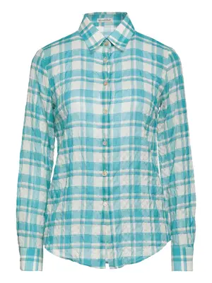 CAMICETTASNOB CAMICETTASNOB Checked Shirt Turquoise