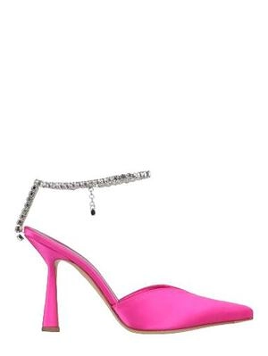 ALDO CASTAGNA Aldo Castagna Fuchsia Leather Pumps With Crystal Embellishments