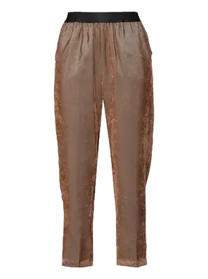 MYTHS Tapered Velvet Pants - Brown