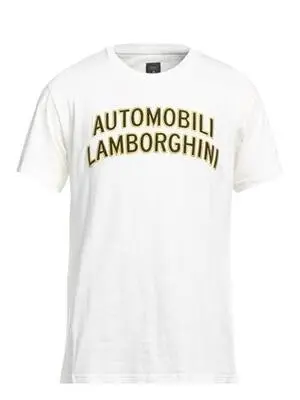AUTOMOBILI LAMBORGHINI T-shirt Size Cotton, Elastane - White