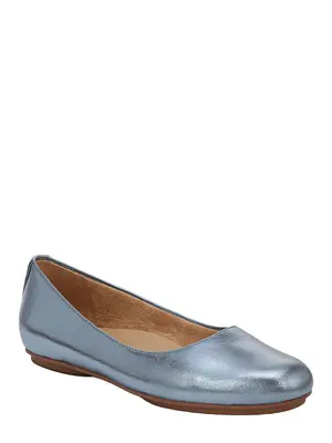 Naturalizer Naturalizer Maxwell Skimmer Flat Ocean Air Blue Leather