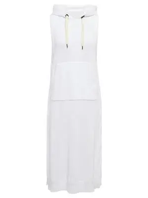 Brunello Cucinelli Hooded Midi Dress - White