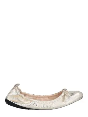 TOD'S Ballet Flats In Leather Gold