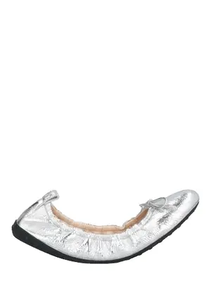TOD'S Ballet Flats In Leather Silver
