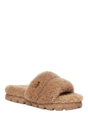 UGG UGG(r) Cozetta Curly Shearling Slide Slipper Chestnut