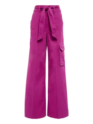 Veronica Beard Belissa Cotton Cargo Pants - Pink
