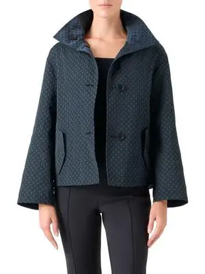 Akris Polka Dot Reversible Jacket - Black-navy