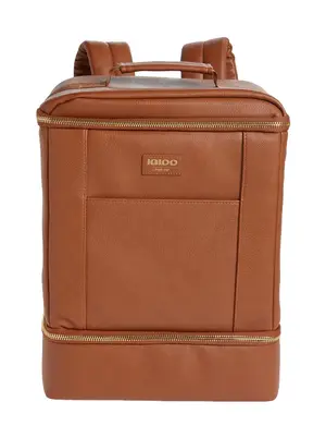 IGLOO Luxe Insulated Dual Compartment Backpack - Cognac