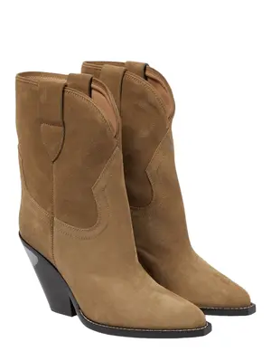 Isabel Marant Leyane Suede Mid-calf Cowboy Boots - Brown