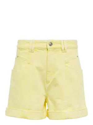 Isabel Marant Vetanio High-rise Denim Shorts - Yellow