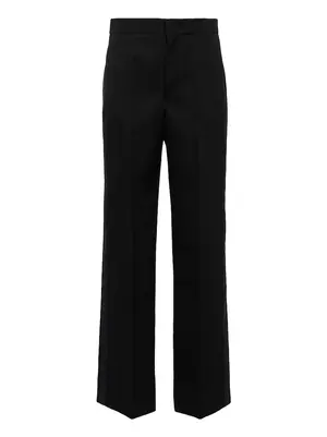 Isabel Marant Scarly Wide Leg Wool Trousers - Black