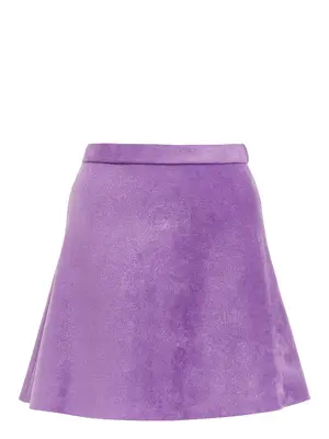 Alaïa Velvet Mini Skirt - Purple