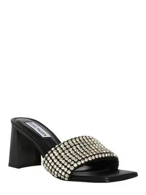 Steve Madden Laney Rhinestone Sandal Black