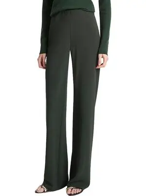 Vince High Waist Crepe Biased Pants Verde
