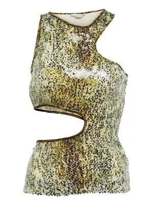 STELLA MCCARTNEY Stella McCartney Sequined Cutout Tank Top