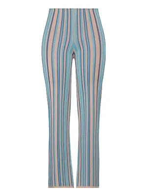 KAOS Striped Knit Pants Beige