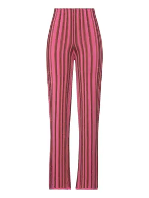 KAOS Striped Knit Pants Fuchsia