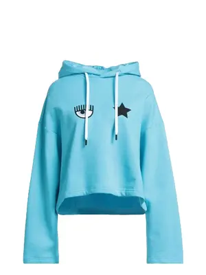 CHIARA FERRAGNI Cotton Sweatshirt Blue