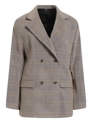 Alexander McQueen Checked Double-breasted Blazer - Beige