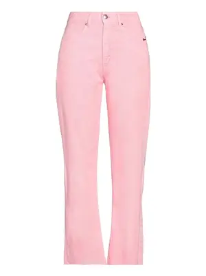 BERNA Straight Leg Gabardine Trousers - Pink