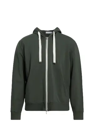 DANIELE FIESOLI Cotton Blend Zip Up Hoodie Green