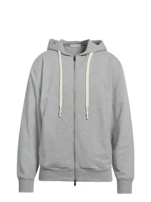 DANIELE FIESOLI Cotton Blend Zip Up Hoodie Grey