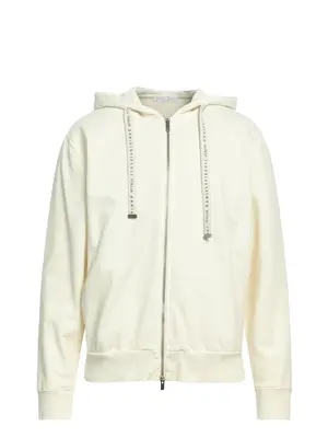DANIELE FIESOLI Cotton Blend Zip Up Hoodie White