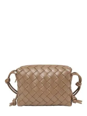 Bottega Veneta Loop Leather Crossbody Bag - Bark