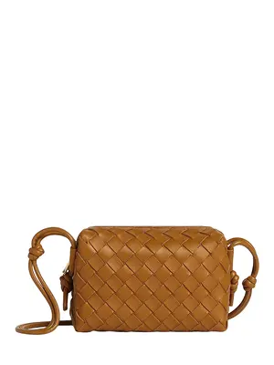 Bottega Veneta Bottega Veneta Loop Leather Crossbody Bag Camel