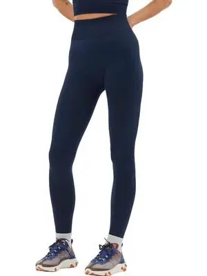 HALFDAYS Sophia Rib High-waist Leggings - Navy