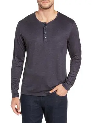 Stone Rose Regular Fit Henley Navy