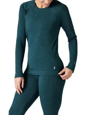 Smartwool Long Sleeve Merino Wool Thermal Top - Twilight Blue Heather