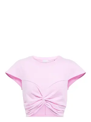 Isabel Marant Zineae Cropped Cotton Top - Pink