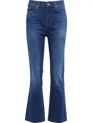 7 For All Mankind Slim Kick High-rise Jeans - Blue