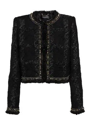 VERSACE Versace Embellished Tweed Jacket